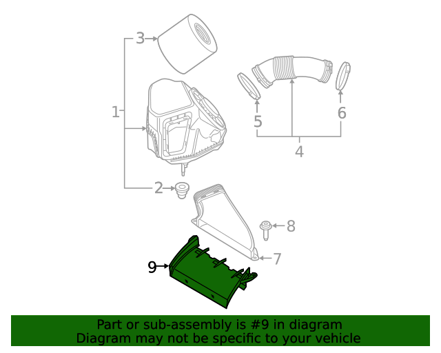 4K0-129-510-B - Engine Air Intake Hose 2019-2024 Audi | AutoNationParts.com