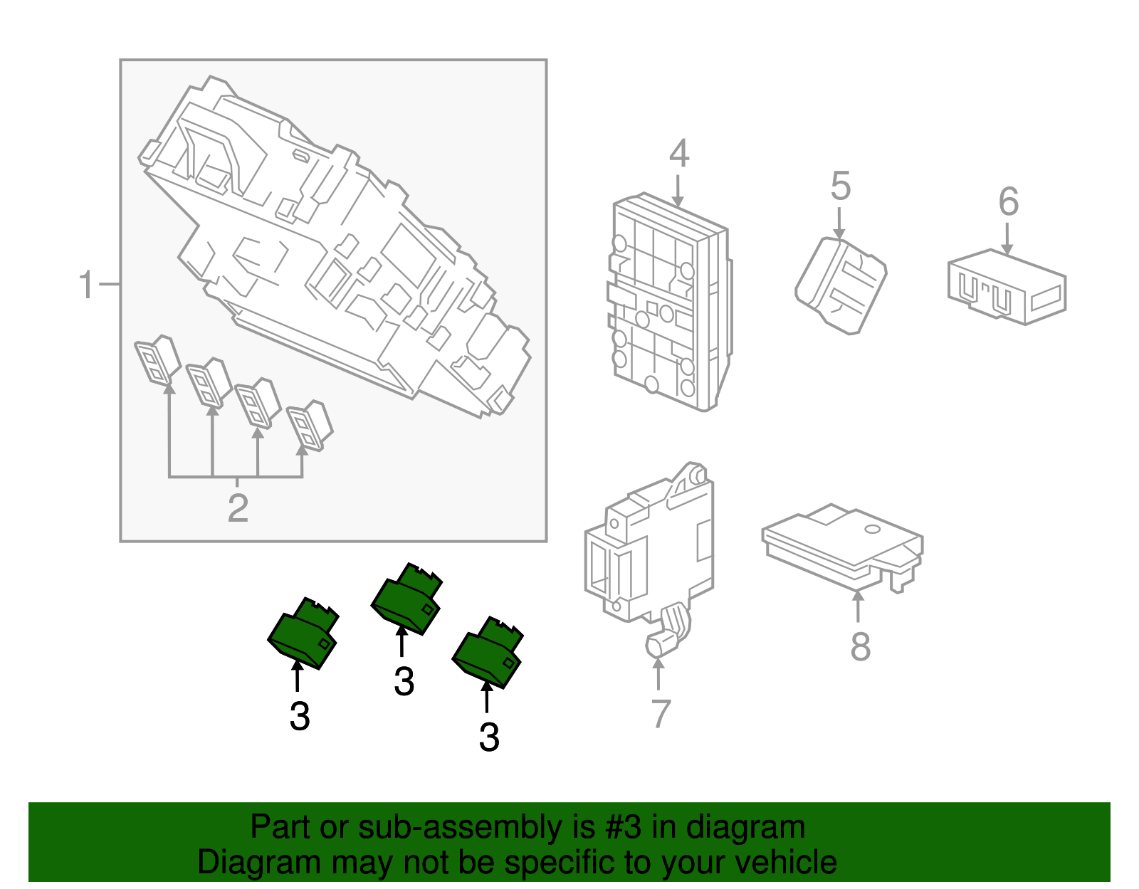 39794-S10-003 - Relay Assembly Power (5P) (Micro Iso) (Mitsuba) - 2003 ...