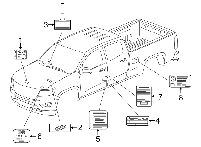 2012-2016 GM Air Conditioning Refrigerant and Fan Blade Warning Label ...