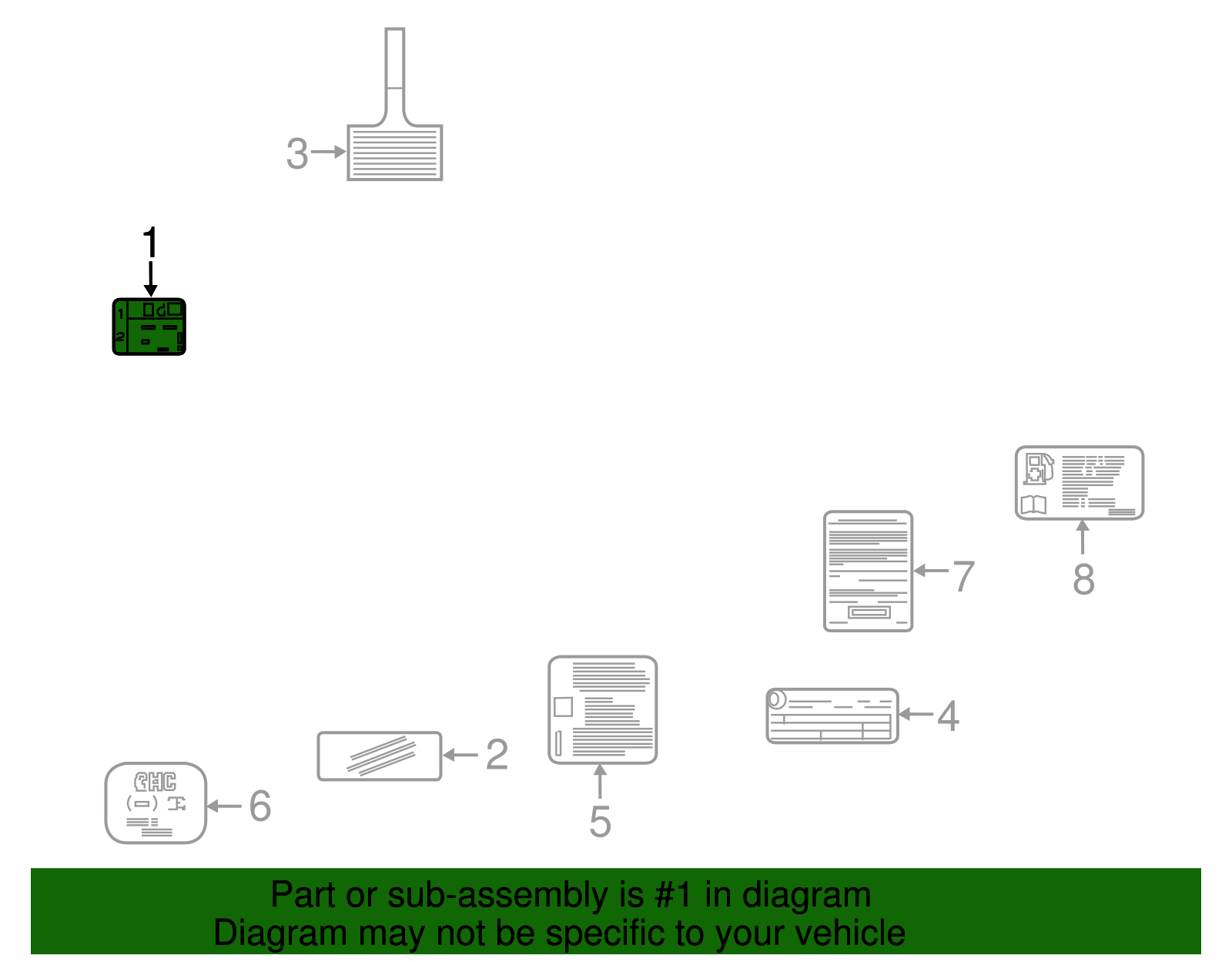 2012-2016 GM Air Conditioning Refrigerant and Fan Blade Warning Label ...