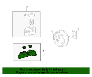 2005-2006 Mitsubishi Outlander Master Cylinder MN113522 | Mitsubishi ...