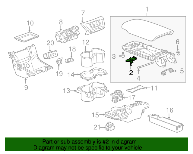 2018-2020 GM Armrest Assembly Latch 84292234 | GMPartsDirect.com