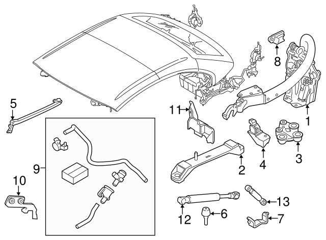 54-37-7-375-257 - Rear Bracket - 2014-2020 BMW | BMWPartsHub