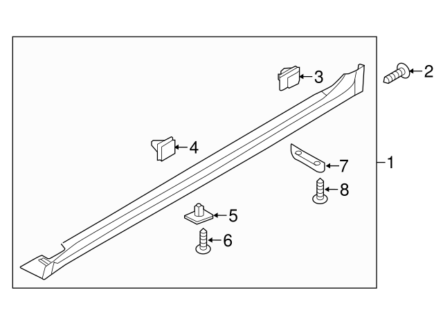 2017-2020 Kia Optima Rocker Molding 87752 A8220 | OEM Parts Online
