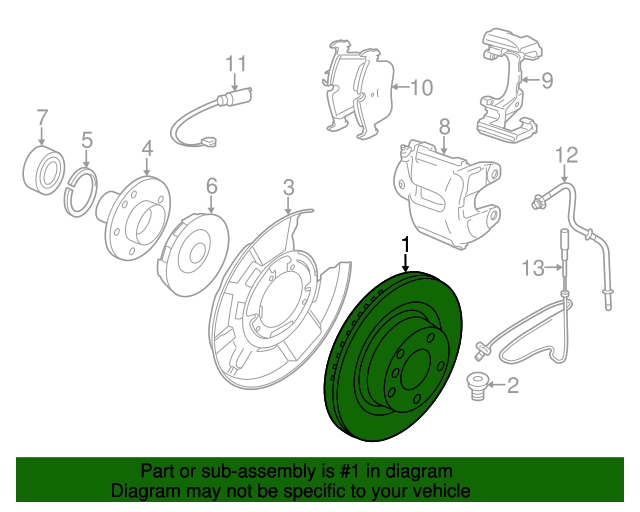 34216864899 - 2012-2020 BMW Rear Brake Rotor (34-21-6-864-899) | BMW of ...