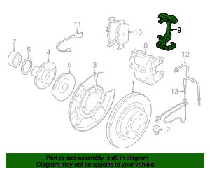 34216865641 - 2012-2020 BMW Caliper Support (34-21-6-865-641) | BMW of ...