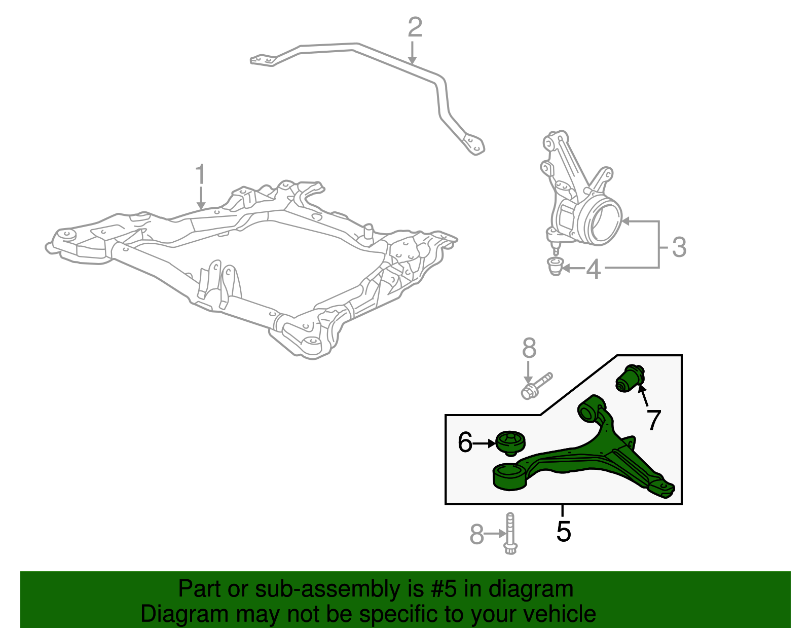 51360-S9A-A11 - Lower Control Arm 2005-2006 Honda CR-V | Honda Parts Online