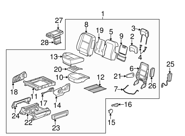 2005-2008 GM Front Seat Back Heater 89043116 | Auto Parts Express