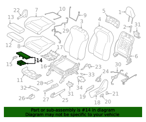 64116AN00A - Lumbar Adjuster - 2019-2022 Subaru Ascent | Subaru Parts ...