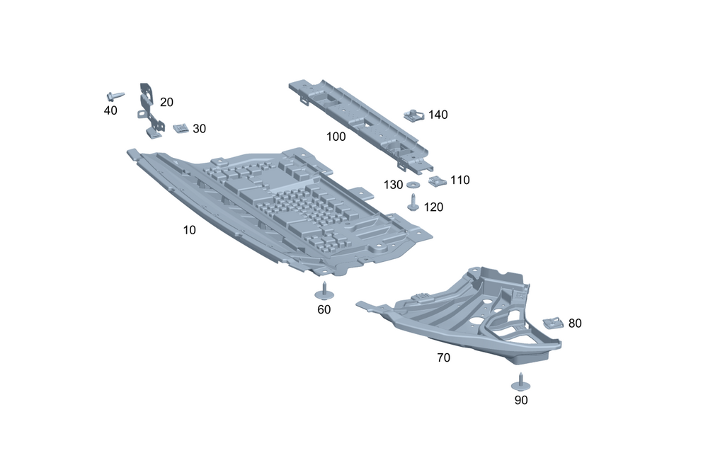 223-524-15-00 - Engine Compartment Cover 1991 Mercedes-Benz 350SD ...