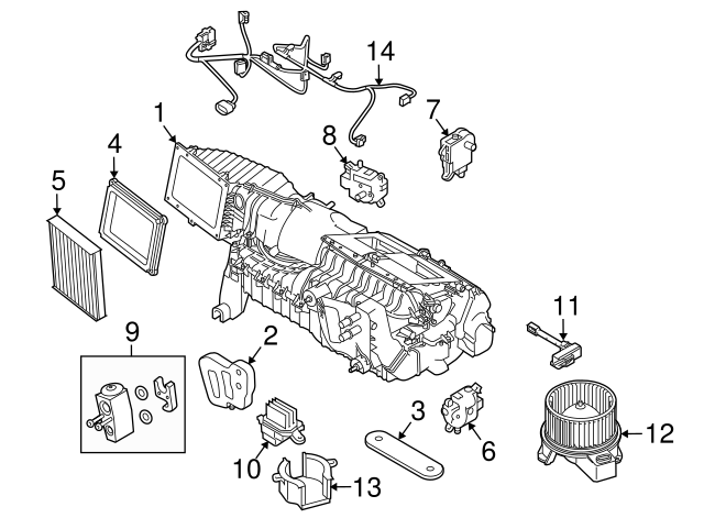 2010-2014 Ford Mustang Evaporator Assembly DR3Z-19850-C | OEM Parts Quick