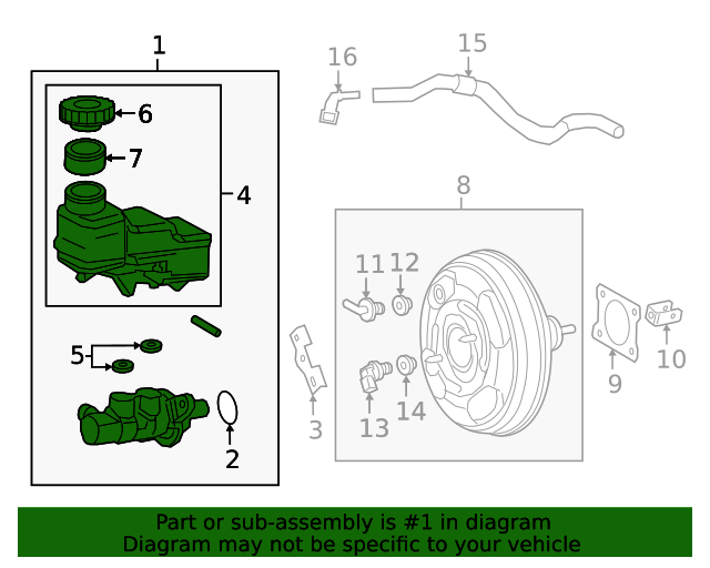 2020-2022 Toyota Corolla Master Cylinder Assembly 47201-02870 | Toyota ...