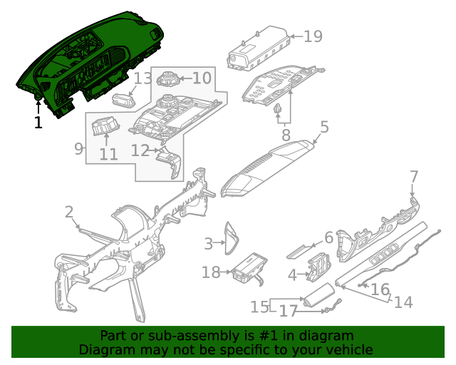 167-680-99-00-3D16 - Dashboard Panel 2021-2023 Mercedes-Benz ...