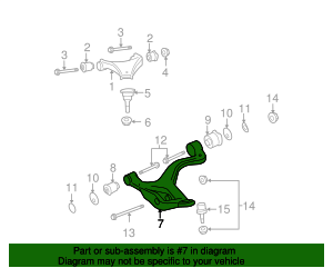 Genuine Lower Control Arm for 2005-2009 Land Rover LR3 | Land Rover ...