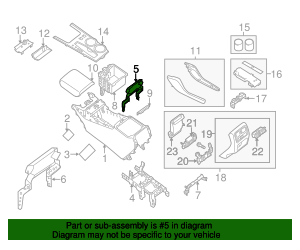 96993-9PJ0A - Console Base Center Bracket 2013-2020 Nissan Pathfinder ...