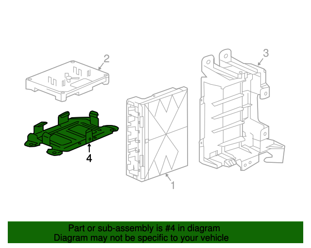 Genuine OEM Interface Control Module Bracket Part# 24279251 Fits 2017 ...