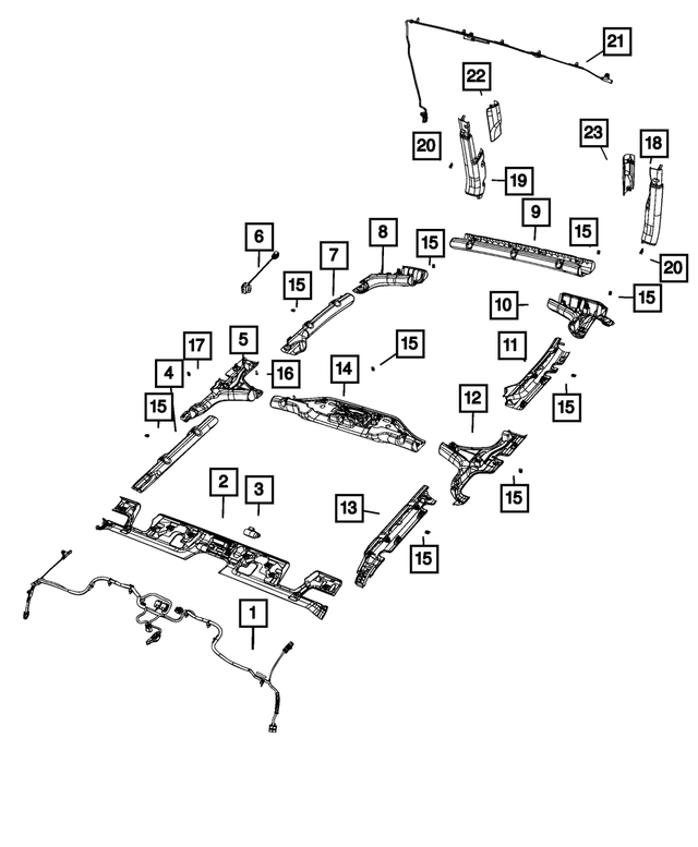 2018-2020 Jeep Wrangler Dome Lamp Wiring 68325467AD | My Mopar Parts