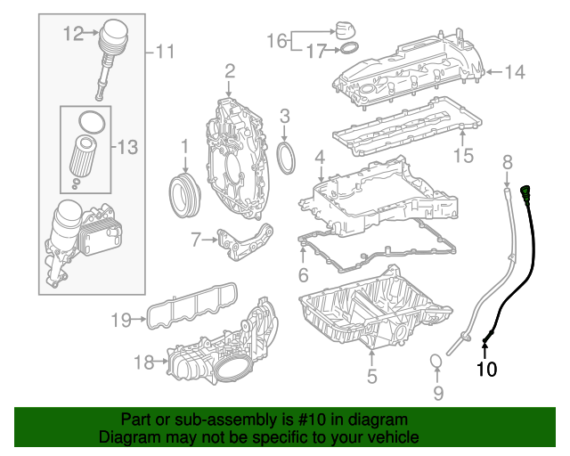 2013-2015 Mercedes-Benz GLK 250 Engine Oil Dipstick 651-010-23-72 ...