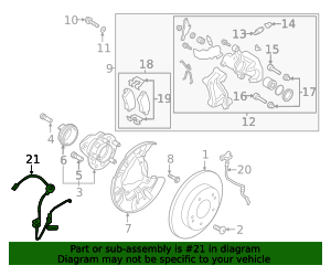 58950-M6600 - ABS Sensor 2022-2024 Kia Forte | Kia.Parts Store