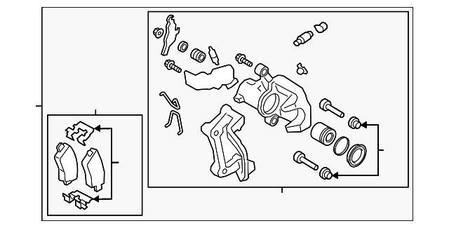58210-M6600 - Caliper Assembly 2022-2024 Kia Forte | Kia.Parts Store