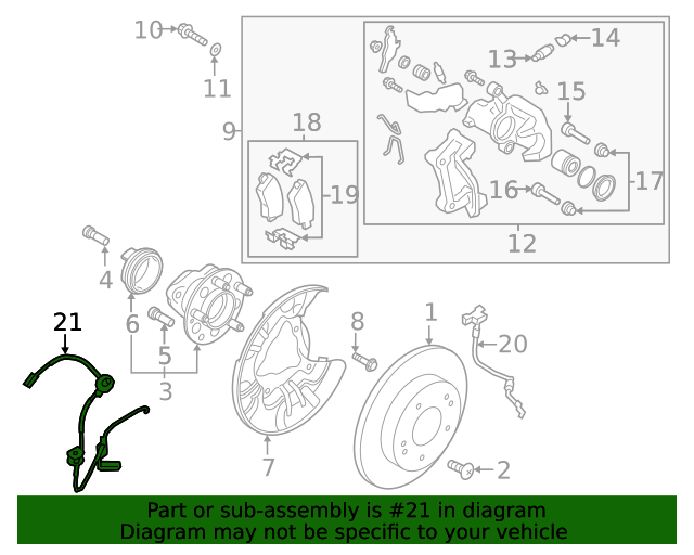 58950-M6600 - ABS Sensor 2022-2024 Kia Forte | Kia.Parts Store