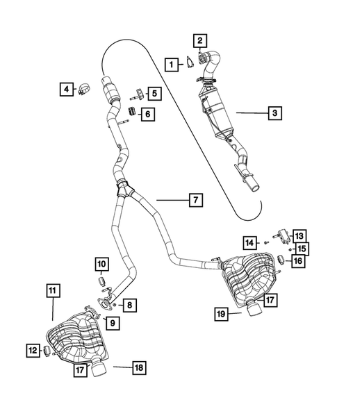 Exhaust System for 2015 Jeep Grand Cherokee | My Mopar Parts
