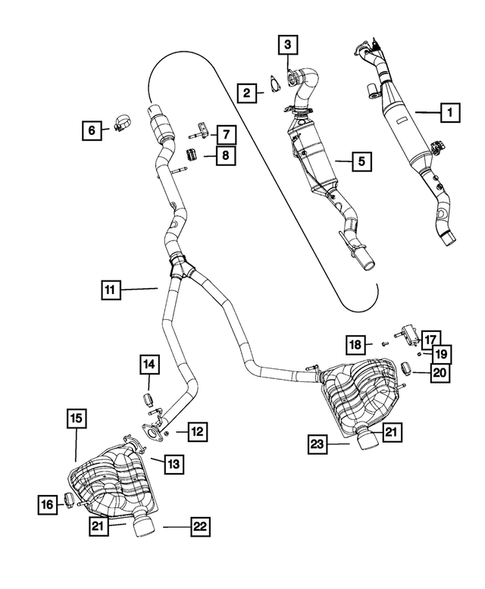 Exhaust System for 2015 Jeep Grand Cherokee | Mopar Parts Unlimited
