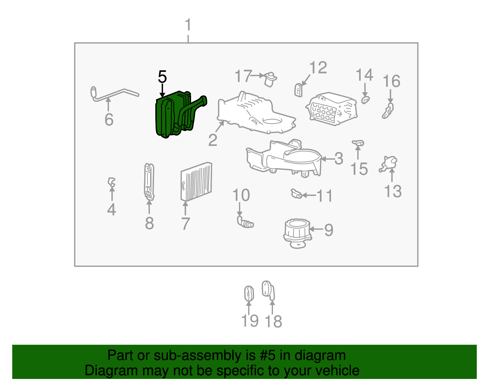 1999-2009 Hyundai Evaporator Core 97610-38000 | Hyundai Wholesale Direct