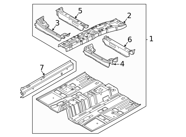 2020-2023 Hyundai Sonata Front Cross-Member 65175-L1000 | World OEM ...