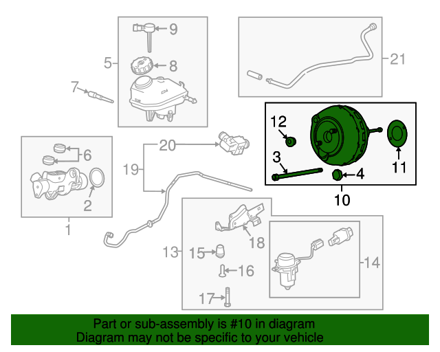 2013-2020 GM Power Brake Booster 84626897 GM | GMPartsDirect.com