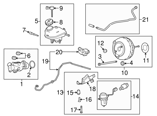 2014-2020 Chevrolet Impala Power Brake Booster Pump Inlet Pipe Assembly ...