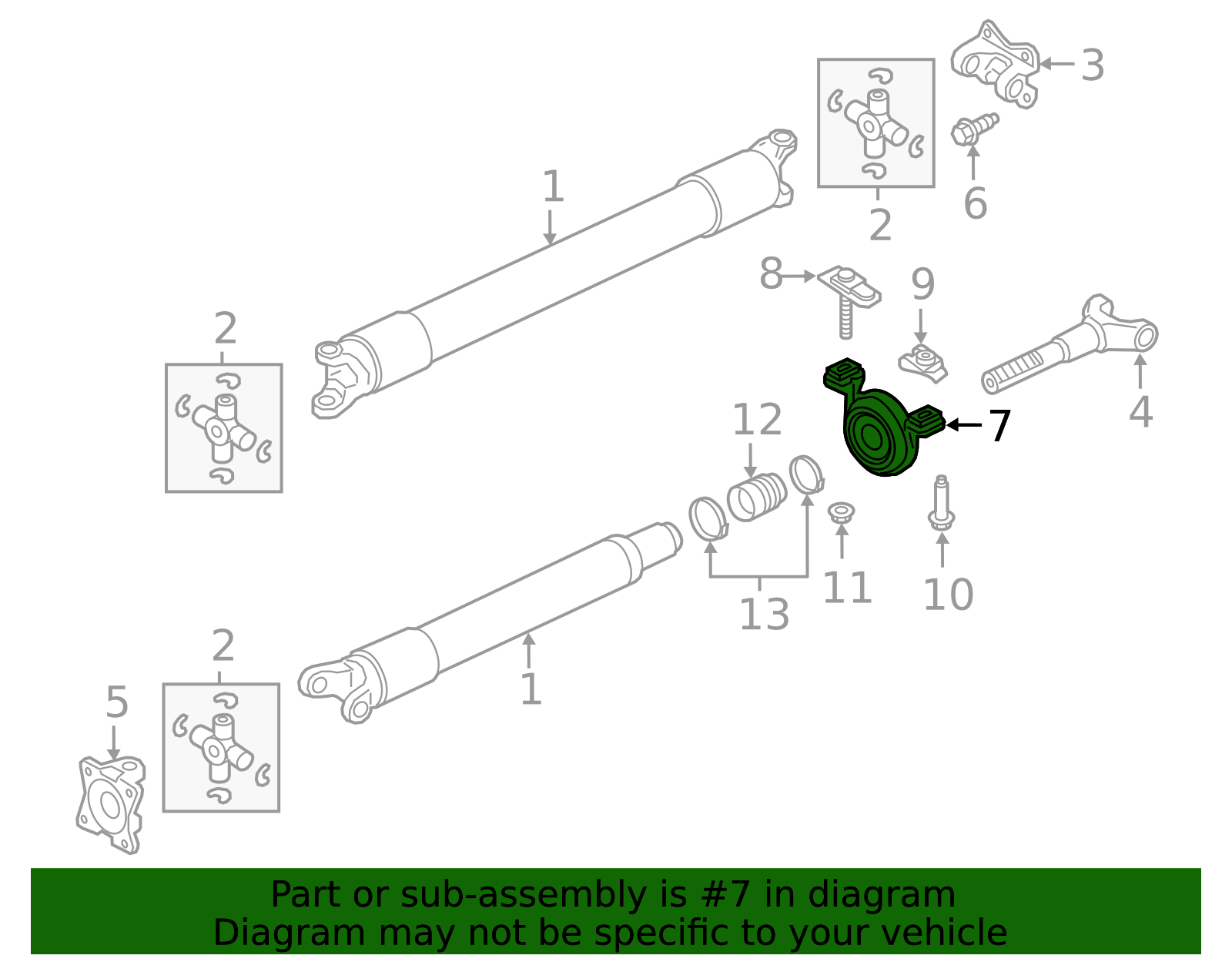 2009-2024 Ford Drive Shaft Center Support Bearing JL1Z-4A499-C | QuirkParts