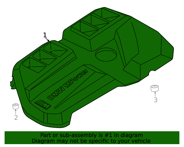 11148095875 - 2021 BMW M4 Engine Cover (11-14-8-095-875) | BMW of South ...