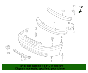 1997-2002 Toyota Reinforced Beam Rivet 90269-05037 | Toyota Parts Center