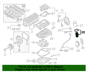 2013-2025 Volkswagen Oil Filter 06L-115-562-B | VW Parts Center
