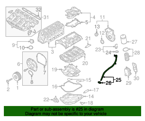 06K-115-610-M - Engine Oil Dipstick Tube 2013-2024 Volkswagen ...