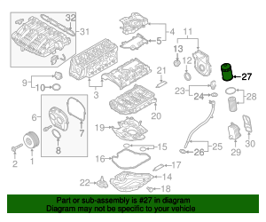 06L-115-408-D - Engine Oil Filter Housing - 2013-2023 Volkswagen | VW ...