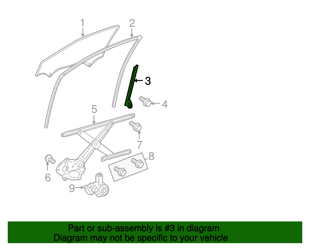 67404-0T011 - Window Guide - 2009-2015 Toyota Venza | DiscMonster
