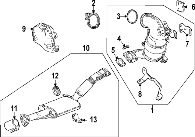 2024 Chevrolet Trax Catalytic Converter 25204363 GM | Flow Automotive ...
