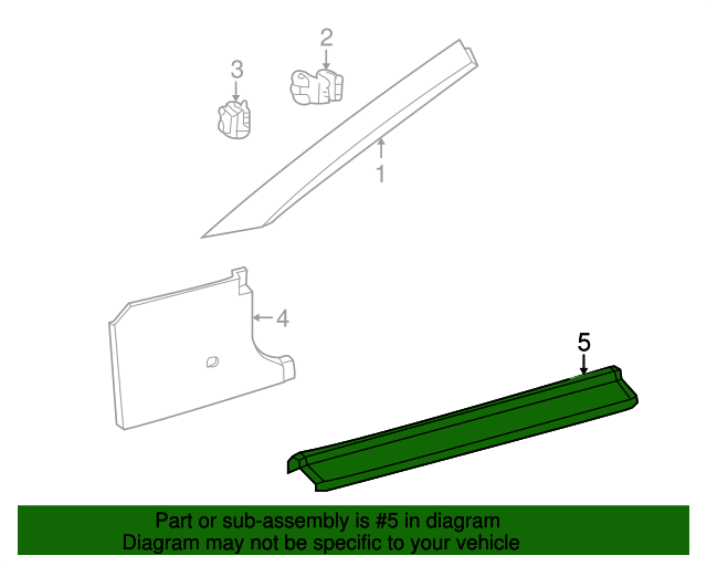 170-680-00-35 - Liftgate Trim Scuff Plate 1998-2000 Mercedes-Benz SLK ...