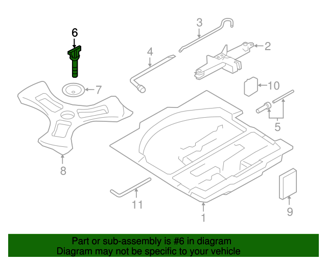 2002-2023 Subaru Spare Tire Retainer 901720003 | Subaru Parts For You