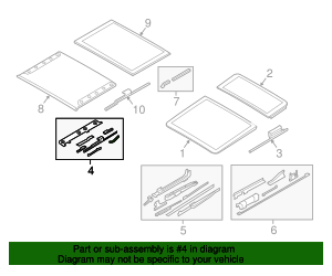 54107198762 - 2007-2018 BMW X5 Slide Rail (54-10-7-198-762) | BMW of ...