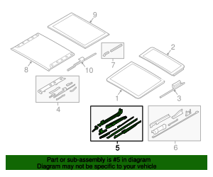 54-13-7-118-849 - Sunroof Guide Rail 2005-2018 BMW | AutoNationParts.com