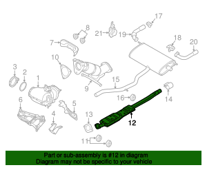 2018-2019 Volvo XC60 Front Muffler 31452752 | TascaParts.com