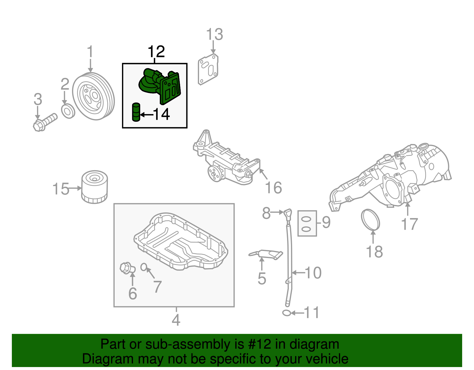 Hyundai - 21522-2C000 - Oil Filter Housing - 2010-2014 Hyundai Genesis ...