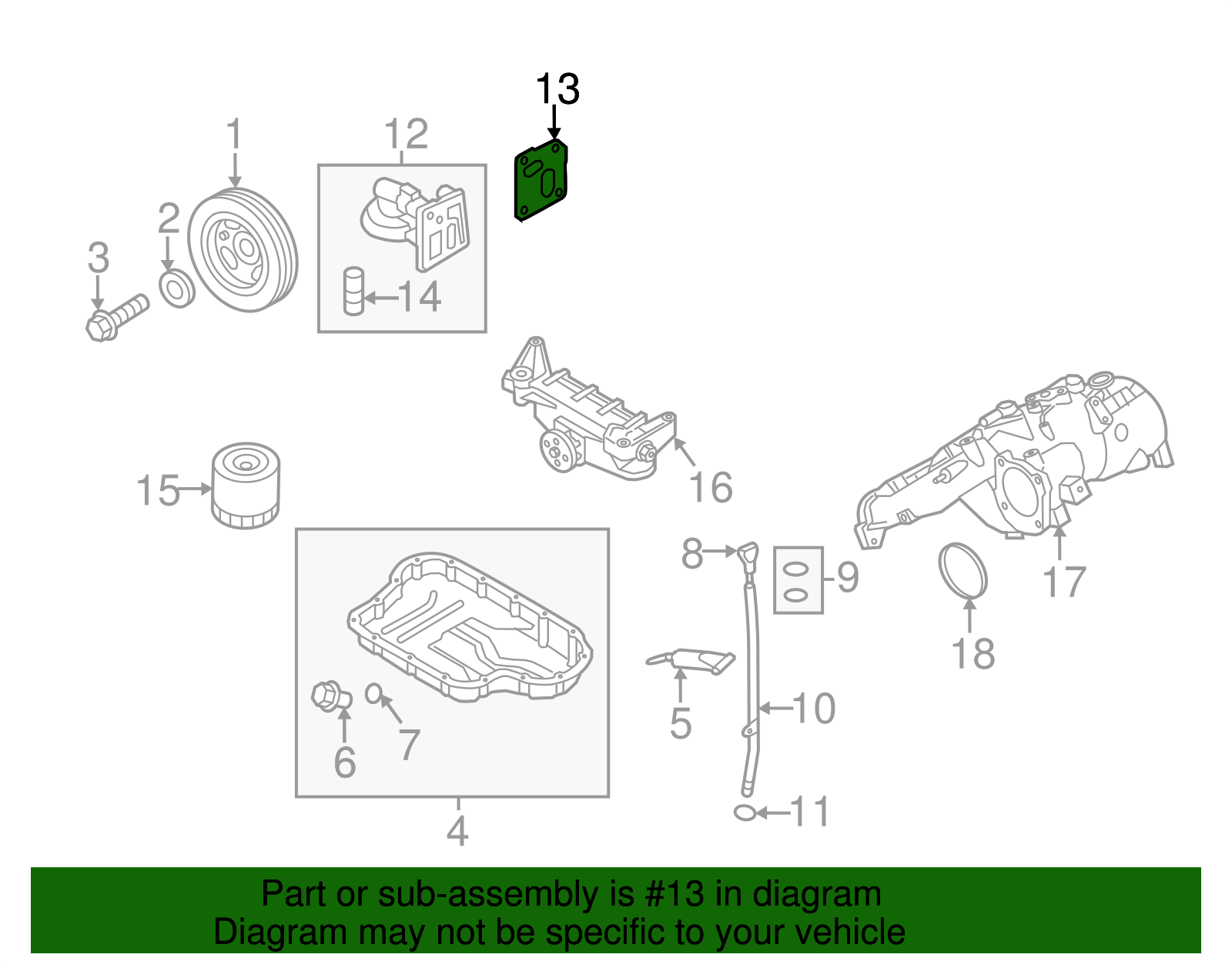 2010-2014 Hyundai Genesis Coupe Oil Filter Housing Gasket 21524-2C200 ...