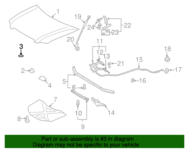 2001-2013 Toyota Highlander Hood Tape 90950-06072 | Toyota Parts Center