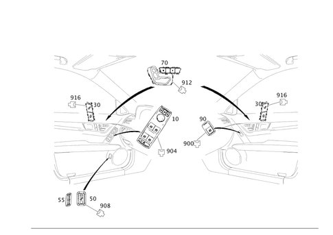 Switch in Front Door Trim for 2009 Mercedes-Benz C 63 AMG® | Mercedes ...