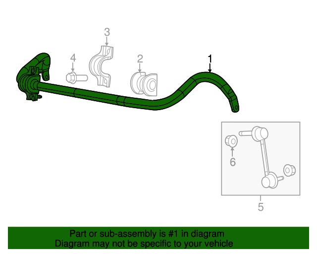 2016-2019 Mopar Stabilizer Bar 68252204AD | TascaParts.com
