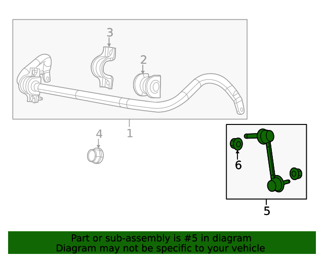68069654-AC - Stabilizer Link 2011-2015 Mopar | Mopar Factory Parts ...